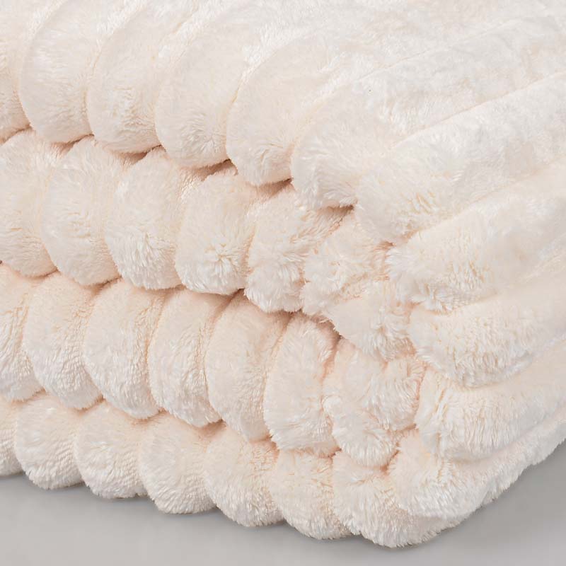 Plaid doublé sherpa 'Oslo' écru ecru 130x170cm - L'Incroyable